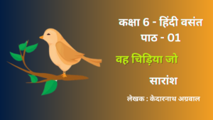 NCERT Solutions for Class 6 Hindi Chapter 1: वह चिड़िया जो