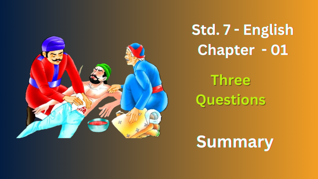 NCERT Solutions for Class 7 English Chapter 1: Three Questions, The ...