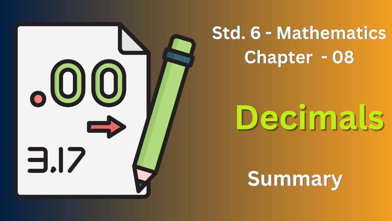 NCERT Solutions for Class 6 Maths Chapter 8 |Decimals Easily